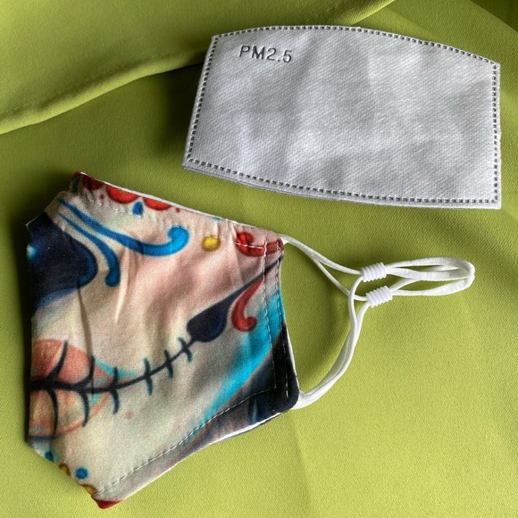 Hand Crafted | Accessories | Gothic Tattoo Scary Creepy Face Mask W 2 ...